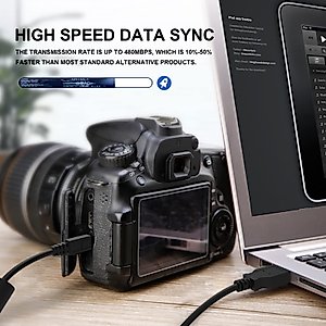 Toeasor Replacement Micro USB Interface Cable IFC-600PCU Charging Date Sync Cord Compatible with PowerShot G7X Mark II, G9 X, G9 X Mark II, SX620 HS, SX720 HS, SX730 HS, EOS M5, EOS M6