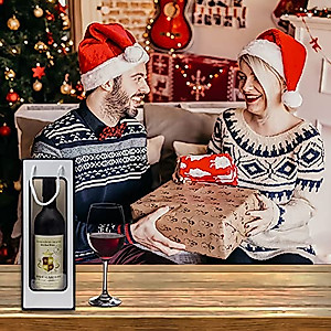 WAKAKO 12 Pcs Wine Gift Bags for Wine Bottles, Reusable Clear Window Wine Bottle Bags Bulk with Handles for Weddings, Birthday, Party, Christmas, Graduations, Thanksgiving (White)