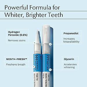 Teeth Whitening Pen - Instant Teeth Whitener Pen in 4 Weeks - Teeth Whitening Essence Pen, Teeth Stain Remover & Freshens Breath, Tooth Whitening Products Pens for Adults - 2X 0.1 Fl Oz