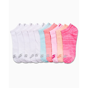 Avia Women's Athletic Socks - Lightweight Low Cut Running Socks (10 Pack), Size 9-12, Pink