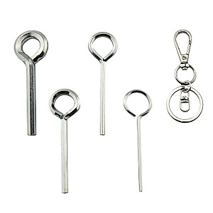 YHXiXi 5IN1 Ring Allen Wrench Set - 5/64" 1/8" 5/32" 7/32" Allen Key Door Keys with 1 Keychain for Push Bar Panic Exit Device