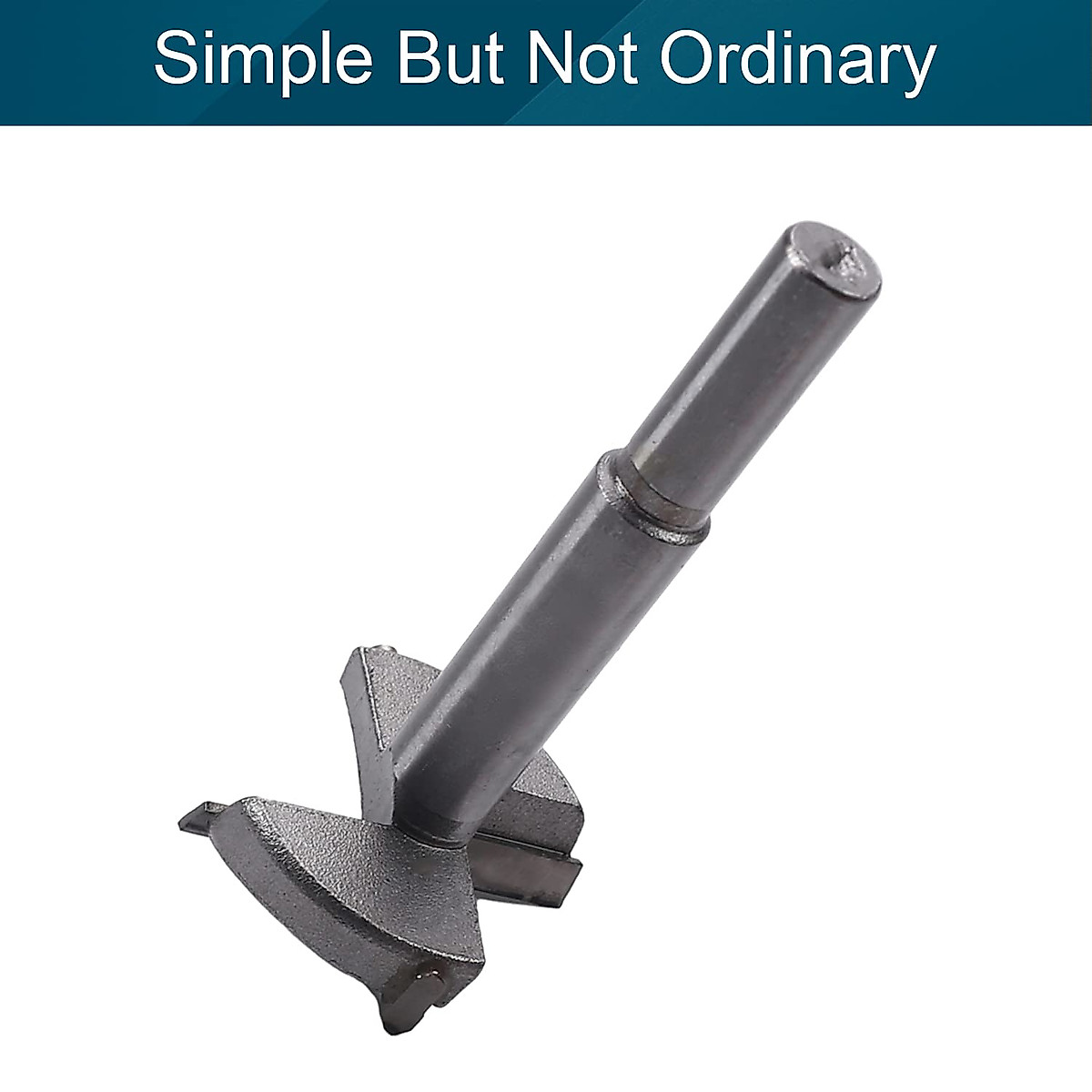 Utoolmart Forstner Drill Bits, 40mm Cemented Carbide Wood Cutter Tool, Hex Shank Woodworking Hole Saw Cutter, 80mm Length Woodworking Hole Boring Bit, Gray, 1 Pcs