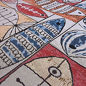 Arroganttiom Boho Throw Blanket, Knitted Tasse Bohemian Blanket for Chair Recliner Couch Furniture Cover Protector, Boho Room Decor Bedding Indian Blanket-Double-Sided, 50" X 70"