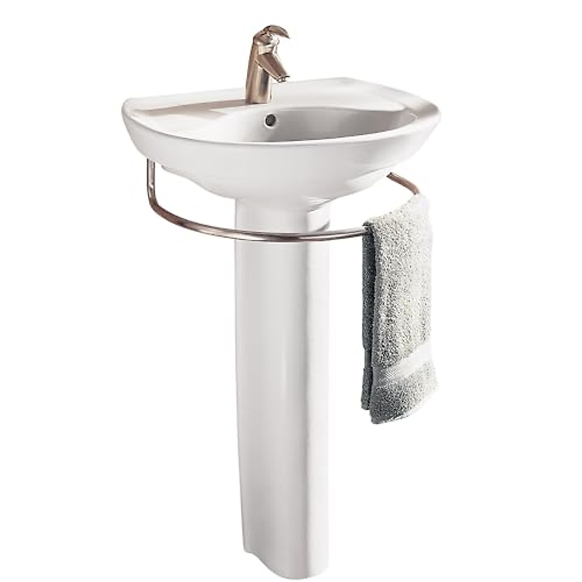 American Standard 0268.100.020 Ravenna Contemporary Design Pedestal Sink Top and Leg with Center Hole, White