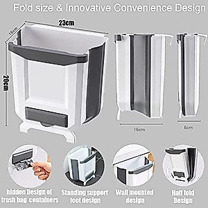 Small Kitchen Garbage can Collapsible Food Waste bin for Kitchen Asian Home Gadgets for Home Trash bin Under Sink Trash can Apartment Essentials for First Apartment Home & Kitchen Must Haves