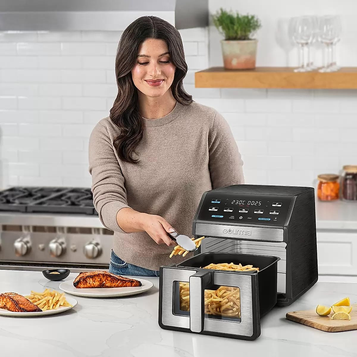 Gourmia GOURMIA Digital Air Fryer, 7.5 Liter with Window and Light, Mod. GAF858