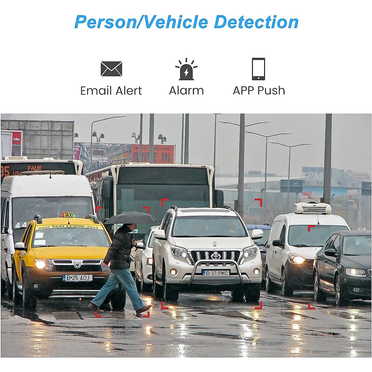 Anpviz 5MP IP PoE Turret Camera with Mic/Audio, Human & Vehicle Detection, Wired Security Camera Outdoor, 100ft Clear Night Vision, 120dB Ture WDR, IP67 Waterproof, SD Card Slot (up to 256GB)