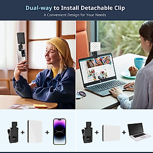 Sensyne Selfie Light, Rechargeable LED Fill Light Compatible with Cellphone, iPad, Laptop, Tablet for Selfies, TikTok, Live Streaming, Video Conference, Photography, Zoom Calls