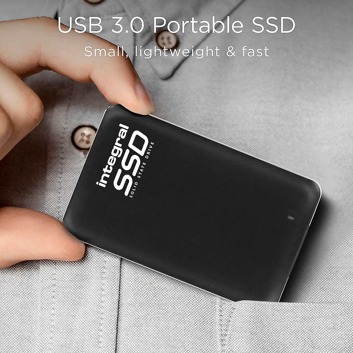 Integral 480GB Portable SSD Drive USB 3.0 External SSD Black