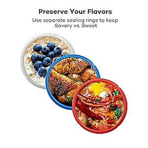 Goldlion Sealing Ring Compatible with Ninja Foodi 5 Quart 6.5 Quart and 8 Quart Silicone Gasket Accessories Rubber Sealer Replacement for Pressure Cooker and Air Fryer, Pack of 3