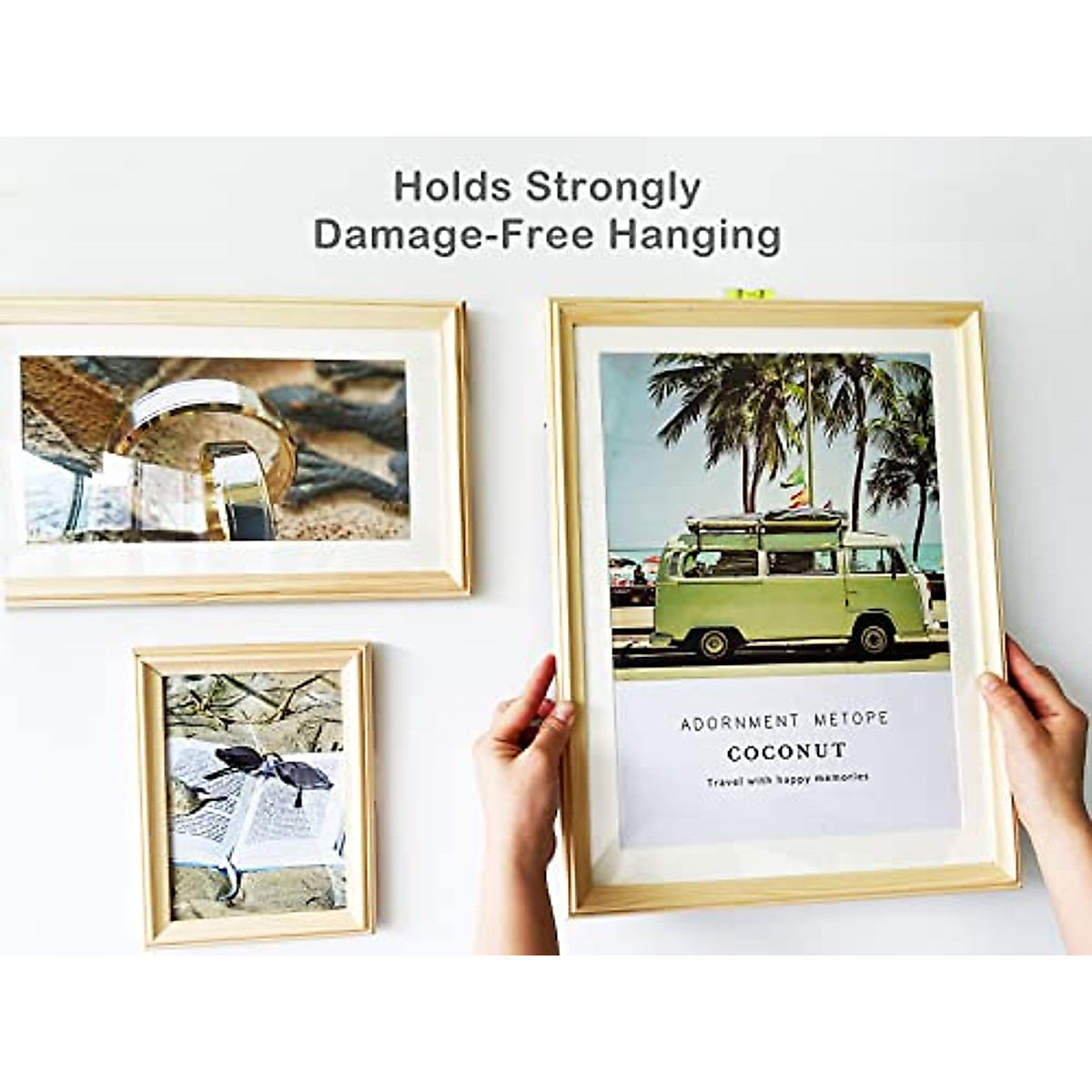 Karsbarwe 48-Pairs(96 Strips) Small Picture Hanging Strips Heavy Duty,Hook and Loop Tape,Water-Resistant Adhesive Strips for Frame Hanging,No Tools Wall Hanging Strips