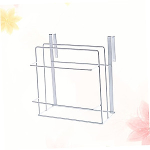 Zerodeko Kitchen Houseware Organizer Metal Storage Baskets Kitchen Counter Organizer Rack Over Cabinet Organizer Under Cabinet Cutting Board Rack Metal Dish Storage Racks Wall White Shelf