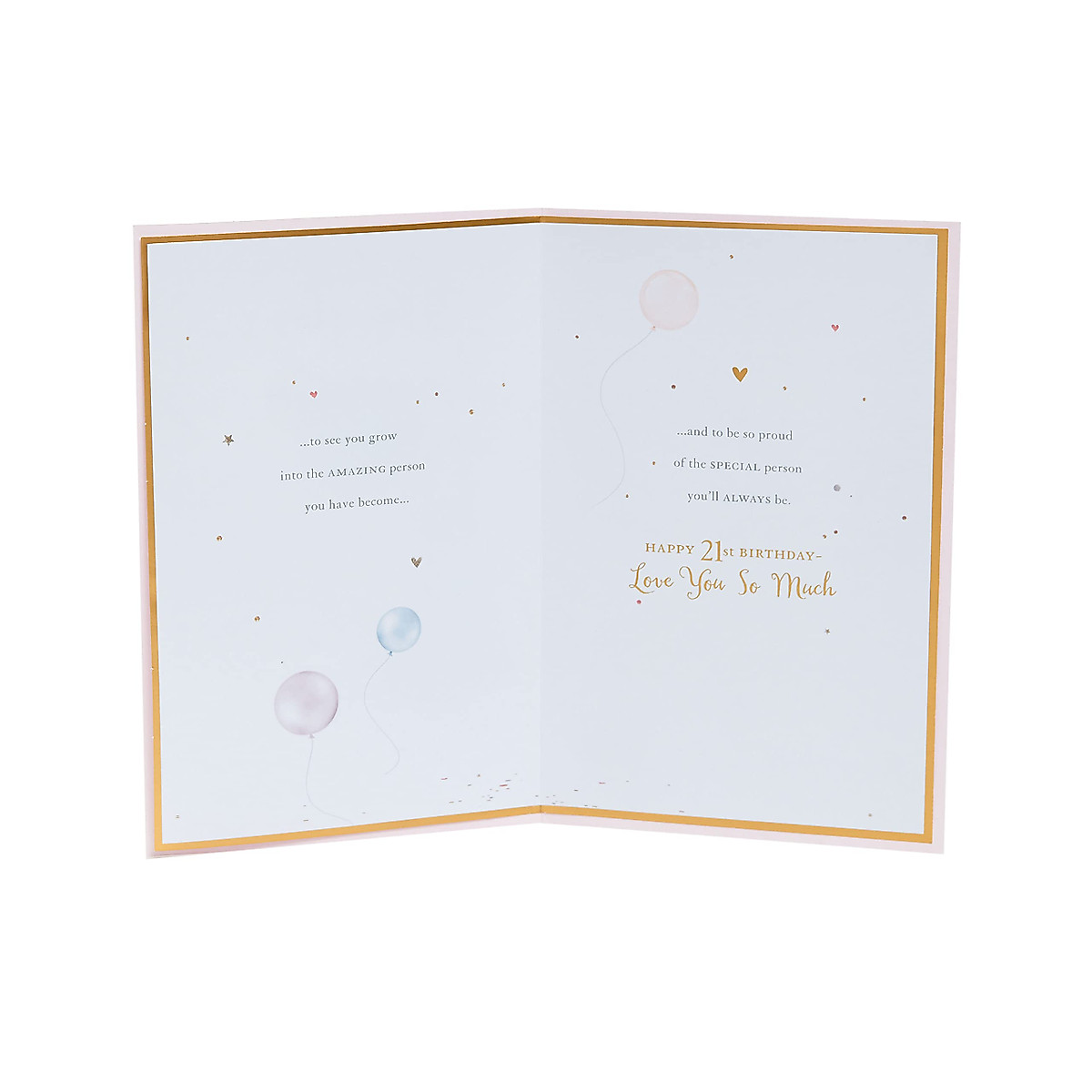 UK Greetings 21st Birthday Card for Daughter - Pretty Dress Design, Multi, 149mm x 229mm