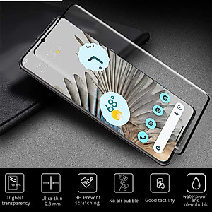 UIYTRAESTING [2+2 Pack] for Google Pixel 7 Pro Screen Protector Include 2 Pack Tempered Glass +2 Camera Lens Protector,9H Hardness,3D Curved 5G