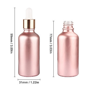 12 Pack Pink Glass Dropper Bottle Essential Oils Bottle With Glass Eye Dropper Perfume Sample Container Glass Vials For Liquids (30ml/1oz)