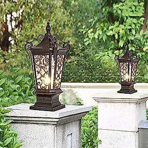 Lights Outdoor European Outdoor Waterproof Anti-Rust Column Lanterns E27 Aluminum Villa Exterior Pillar Post Lights Outside Stairs Patio Streetlights Door Light Stadium