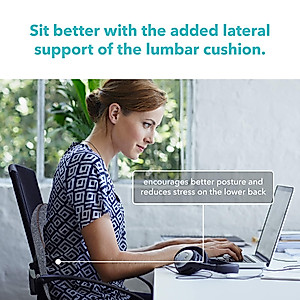 Cubii Cushii Back Support Cushion for Back and Lower Back Pain Relief - Universal Fit for Desk, Office, Kitchen Chairs, Couch Cushions with Advanced Back Lumbar Support