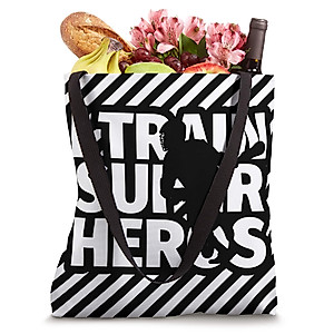 Lacrosse Coach Gift Funny striped / with black and white str Tote Bag