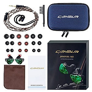 Canpur JF1&1 IEM in Ear Monitor Earphones(1BA+1DD), Wired in-Ear Earphone with Dynamic Drive and Balanced Armatured HiFi Headset for Musician(1BA+1DD,Green)