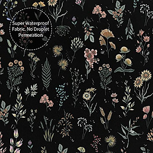 Ohocut Boho Shower Curtain Shower Curtains for Bathroom Black Shower Curtain Cute Floral Shower Curtains Waterproof Polyester Fabric Shower Curtain 72x72 Inch