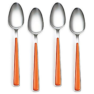 Fiesta 20-Piece Merengue Flatware Silverware Set, Service for 4, Stainless Steel/ABS, Includes Forks/Knives/Spoons, Multicolor