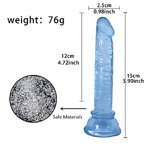 Mini Dildo Slim Dildo Realistic Dildos Flexible Dildo Adult Sex Toy Realistic Mini Dildo, Beginner Silicone Dildo with Strong Suction Cup for Hands-Free Play, G-Spot Stimulation Dildos Adult Sex Toys