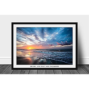 Coastal Photography Print (Not Framed) Picture of Scenic Sunrise Over Beach at Hilton Head Island South Carolina Ocean Wall Art Beach House Decor (8" x 10")
