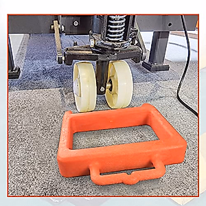 ROBLOCK Pallet Jack Chock Heavy Duty Wheel Chock, Pallet Jack Stopper for Truck 14.2" Length x 11.2" Width x 2" Height (1 Pack, Orange)