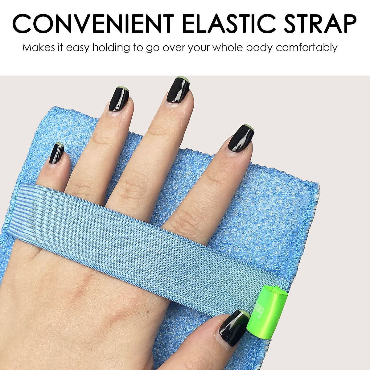 Evridwear Exfoliating Bath Sponge, Daily Skincare Body Scrubbers Loofah Shower Pads with Strap for Body Cleansing, Dead Skin Cell Remover, 3 Count Value Pack(Macaroon)