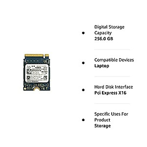 Toshiba(Kioxia) 256GB PCIe NVMe 2230 SSD (KBG40ZNS256G) (OEM), 30mm