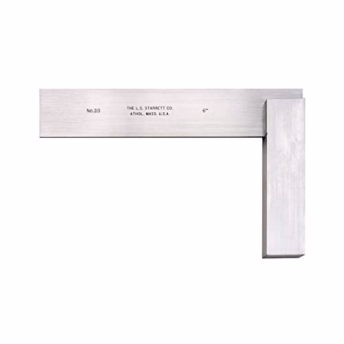 Starrett Steel Master Precision Square - Hardened, Ground and Lapped, 6" Blade Length, 4-5/16" Beam Length - 20-6