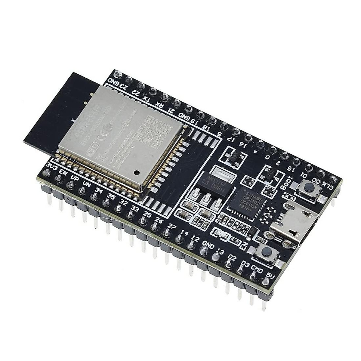 HiLetgo 2pcs ESP32-DevKitC ESP32-WROOM-32D Core Board ESP32 ESP-32 ESP-WROOM-32D Development Board for Arduino