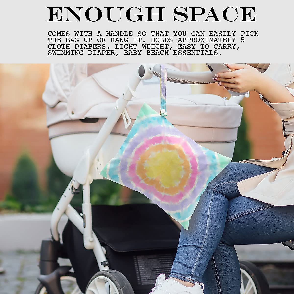 zcyxuuw Wet Bag, Wet Dry Bag, Wet Bag for Swimsuit, Travel, Beach, Pool, Diapers, Dirty Yoga Gym Clothes, Toiletries, Makeup Bag, Waterproof Hippie Retro Flower Decor for Women Birthday, 2 Pcs Set.