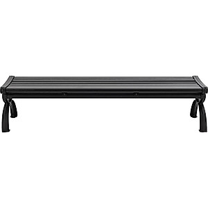 Global Industrial 6' Aluminum Park Bench, Black