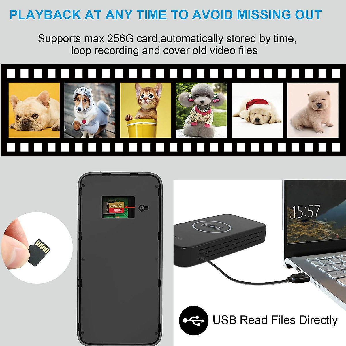 CAZOYOL 2K Hidden Camera, Power Bank Charger Spy Cam Video Recorder, PIR Motion Activated Recording for Home Security or Outdoor Activities - No Need WiFi