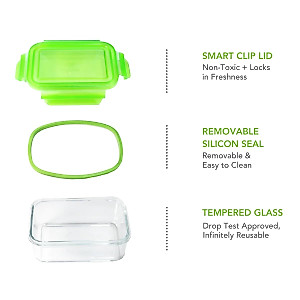 Wean Green Wean Tubs 5.1oz/150ml Baby Food Glass Containers - Grape (Set of 4)