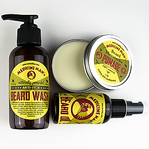 Medicine Man’s Beard Balm; Promotes Healthy Beard Growth, Premium Natural and Organic Butters and Oils, 2 Ounce, Mild Hold