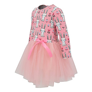Girls Long Sleeve Tulle Tutu Dresses for Kid and Toddler Pink 6 Years