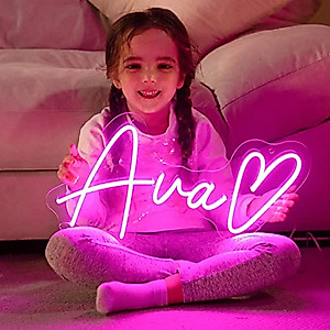 Custom Neon Signs, Neon Sign Customizable for Wall Decor, Personalized Neon Sign for Wedding Birthday Party Gift Party Bar Game Room Home Business Shop Name Logo Neon Sign