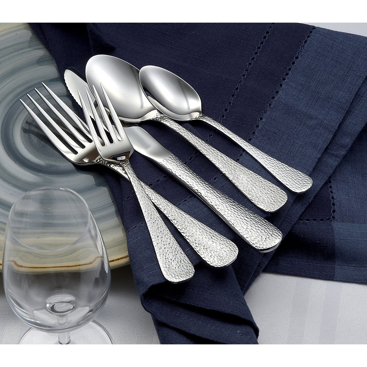 Liberty Tabletop Providence 65 Piece Flatware Set for 12 Silverware Made in USA