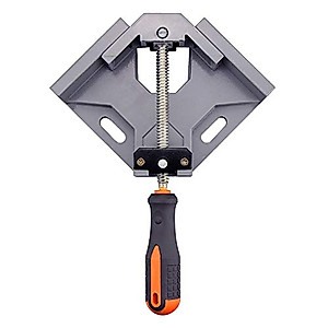 WEICHUAN Aluminum Alloy Right Angle Clamp 90 Degree Angle Clamp Corner Clamp Right Angle Vise Adjustable Frame Clamp With Adjustable Swing Jaw for DIY Woodworking(Pack of 1)