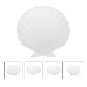Cabilock Shell Trinket Tray Ornament Tray Clam Shell Jewelry Dish Ceramic Jewelry Tray Ceramic Ring Holder Bracelet Holder Earring Holder Engagement Trinket Tray Dining Room Table Decor