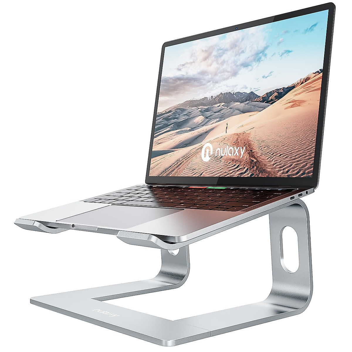 Nulaxy Laptop Stand, Ergonomic Aluminum Laptop Computer Stand, Detachable Laptop Riser Notebook Holder Stand Compatible with MacBook Air Pro, Dell XPS, HP, Lenovo More 10-15.6” Laptops