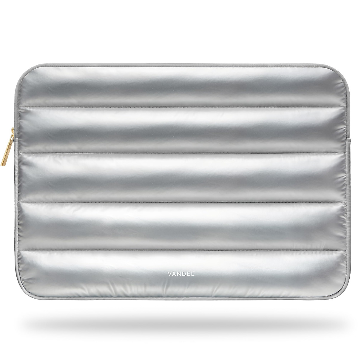 Vandel - The Original Puffy Laptop Sleeve 13-14 Inch. Silver Laptop Sleeve for Women. Carrying Case Cover MacBook Pro 14 in, MacBook Air 13 Inch, iPad Pro 12.9, Dell, Asus, HP