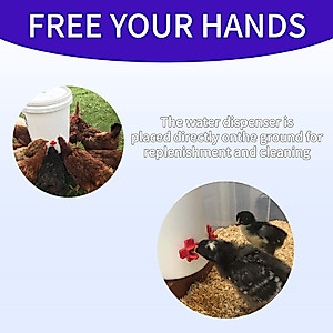 6Pack Chicken Nipple Waterer Horizontal Automatic Poultry Nipples Horizontal Side Mount Chicken Drinkers Easy Installation Chicken Watering System for Chicken Quail Duck