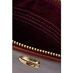 Coach Color-block Coated Canvas Signature Small Wristlet, Tan Rust