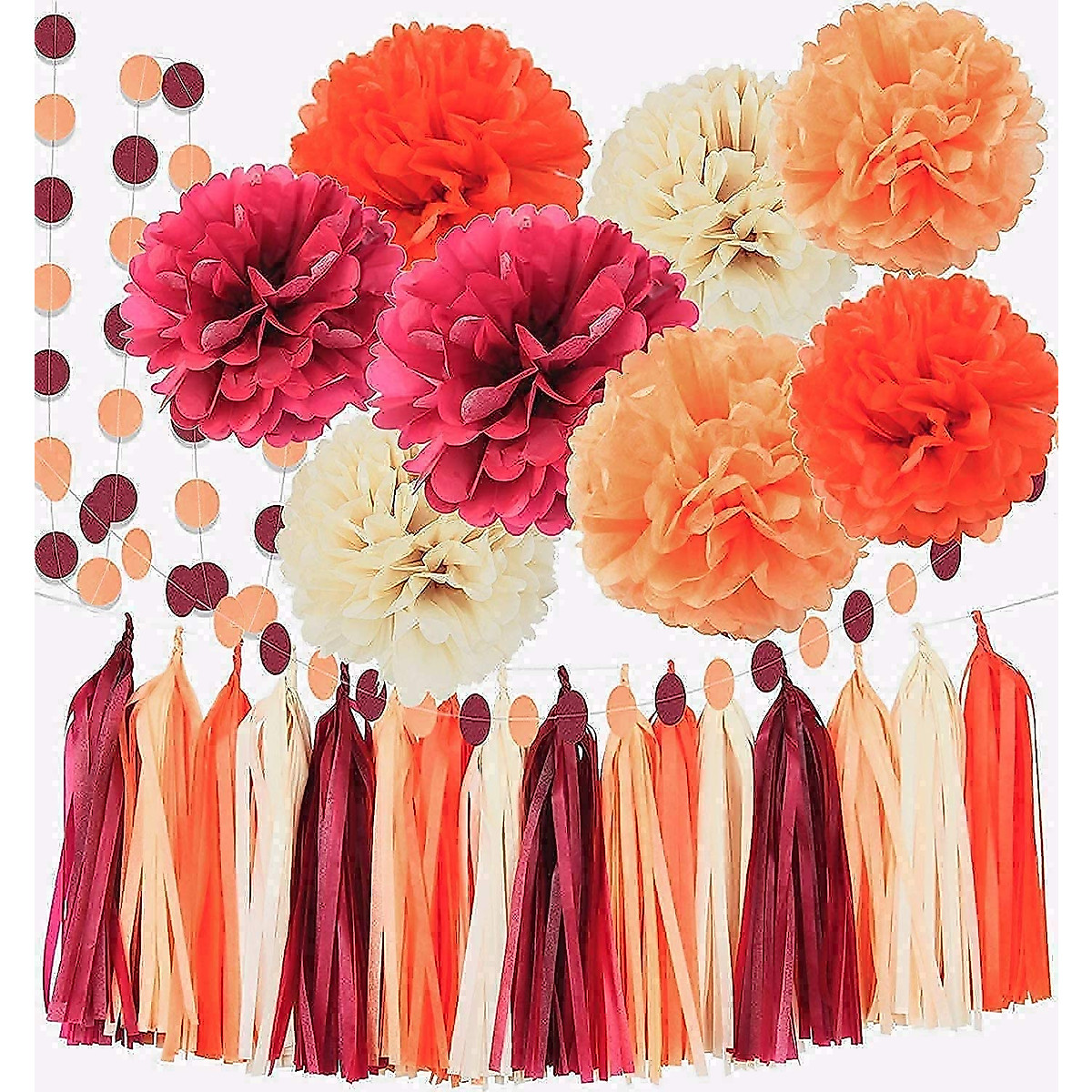 Fall Birthday Party Decorations/Burgundy Gold Orange Thanksgiving Birthday HAPPY BIRTHDAY Balloons Pumpkin Orange Birthday Party Decorations Autumn Fall Party Decorations