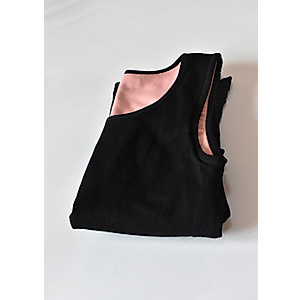Aodrusa Womens Cotton Thermal Fleece Lined Underwear Tops Cami Tank Top Vest Black ONE SIZE