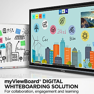 ViewSonic IFP7550 75" 2160p 4K Interactive Display, 20-Point Touch, VGA, Display-Port, HDMI