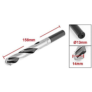 uxcell 14mm Diameter Cutting Dia 1/2" Reduced Shank HSS Twist Drill Bit